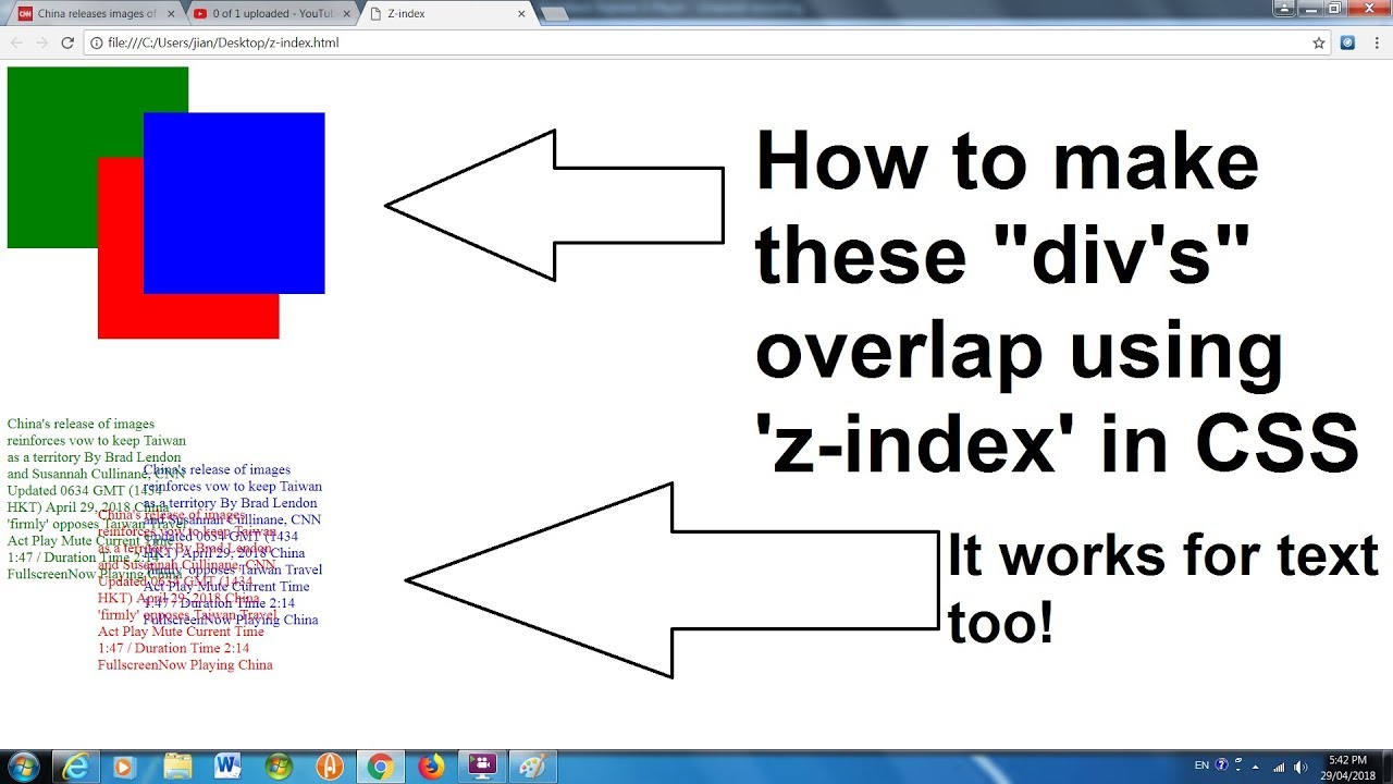 How To Make div s Overlap With z index In CSS YouTube