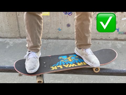 How to 50-50 a ROUND RAIL the easiest way tutorial!! - YouTube