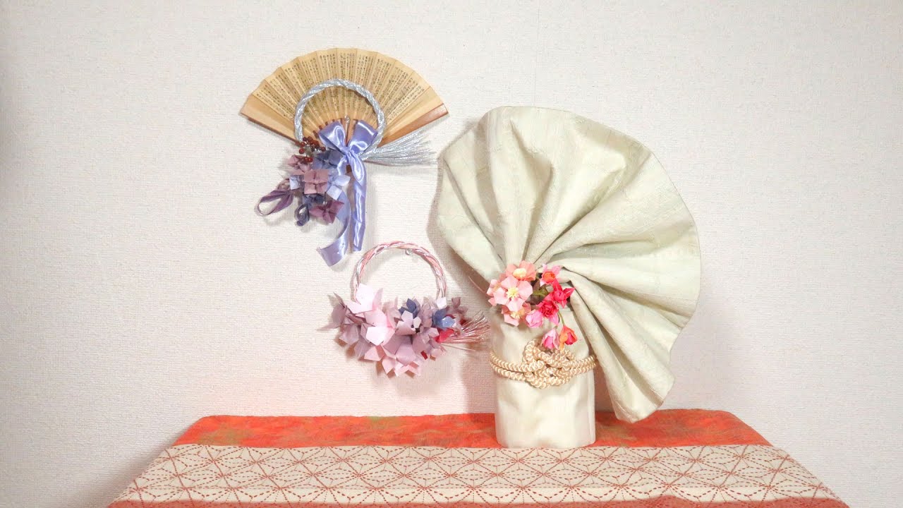 【折り紙】しめ縄飾り 壁飾り【Easy origami】 Shimenawa decoration 【DIY】 Wall decoration ...