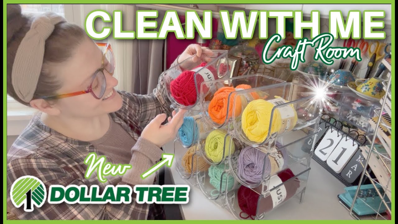 *New* Dollar Tree Organizer | Clean with Me | Craft Room!!! - YouTube