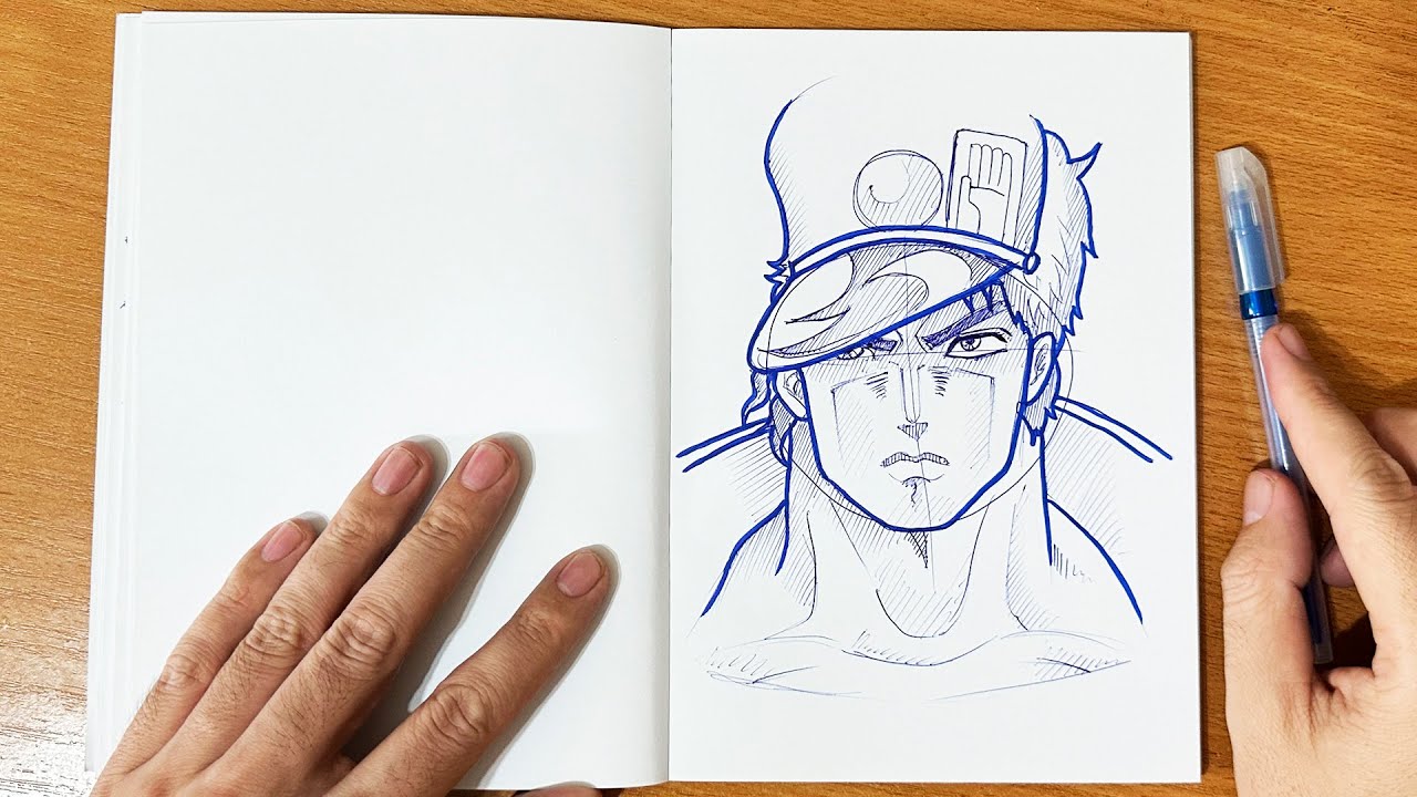How to Draw Jotaro Kujo - Jojo's Bizarre Adventure || Easy anime ...