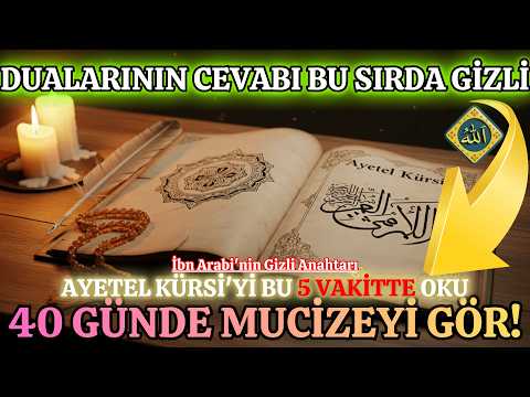 40 Gün Boyunca Ayetel Kürsi’yi Bu Saatte Okursan Ne Olur? Mucizeyi Görenler Anlatıyor