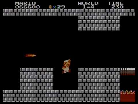 Super Mario Bros. - False Bowser Falls Through the Floor Glitch - YouTube