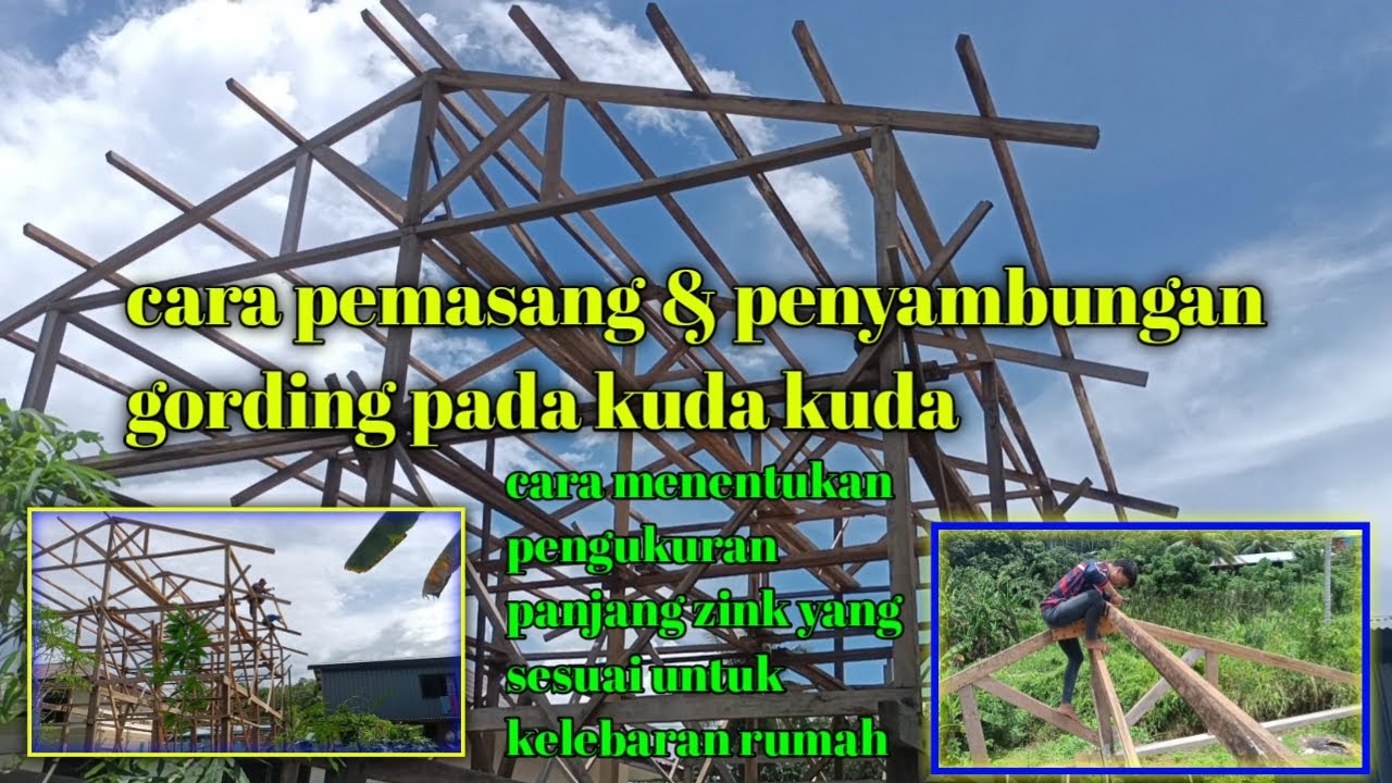 Siap pemasangan gording pada kuda kuda & penyambungan gording dengang ...