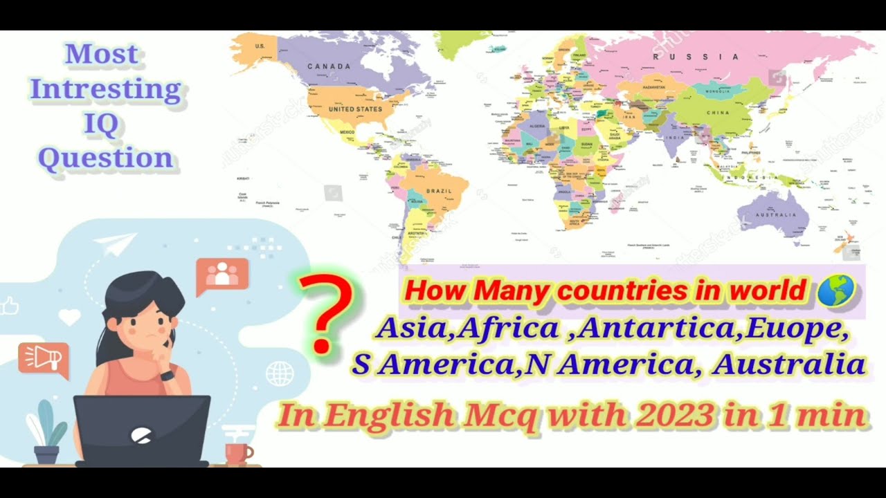 How many country in World and contitent || Mcq in Detail in 1 min # ...