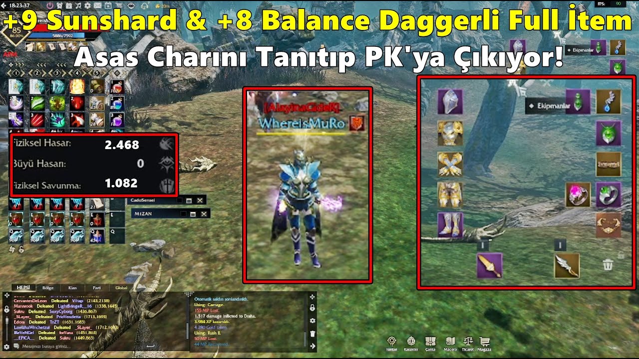 WhereisMuRoo | +9 Sunshard & +8 Balance Daggerli Full İtem Asas Char ...