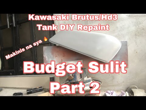 Kawasaki Brutus/hd3 DIY Tank repaint part 2 - YouTube