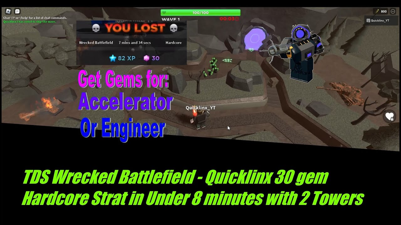 Wrecked Battlefield Solo I 30 Gem Grind Hardcore Strategy in Under 8 ...