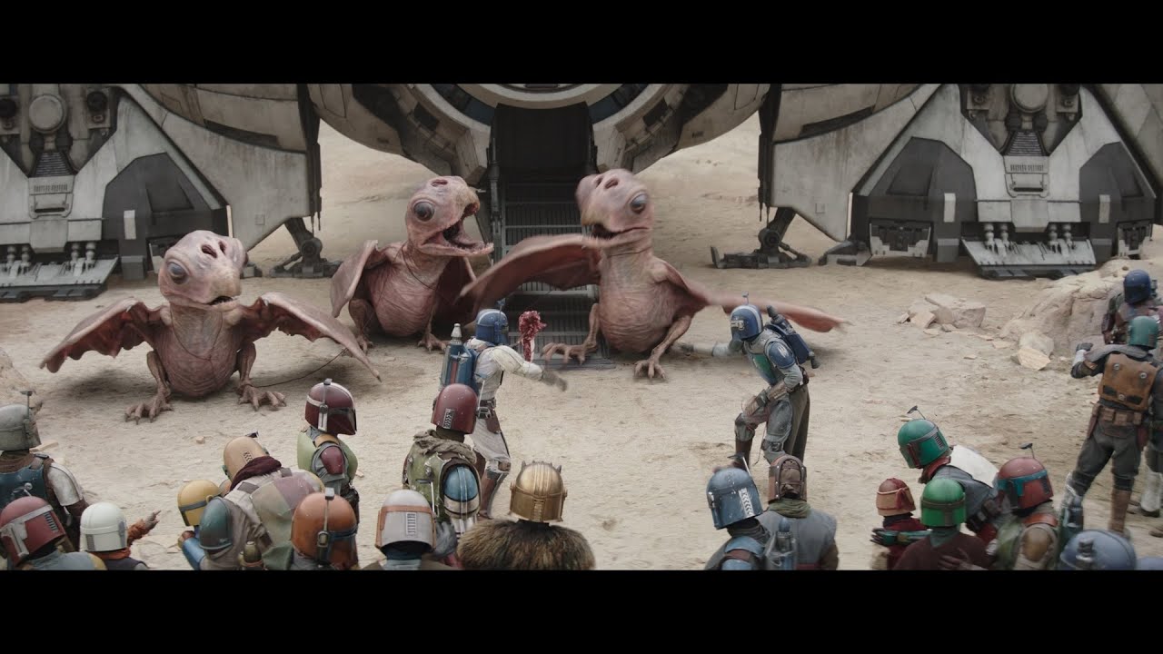 Mando & crew bring some raptor chicks - The Mandalorian Season Three ...