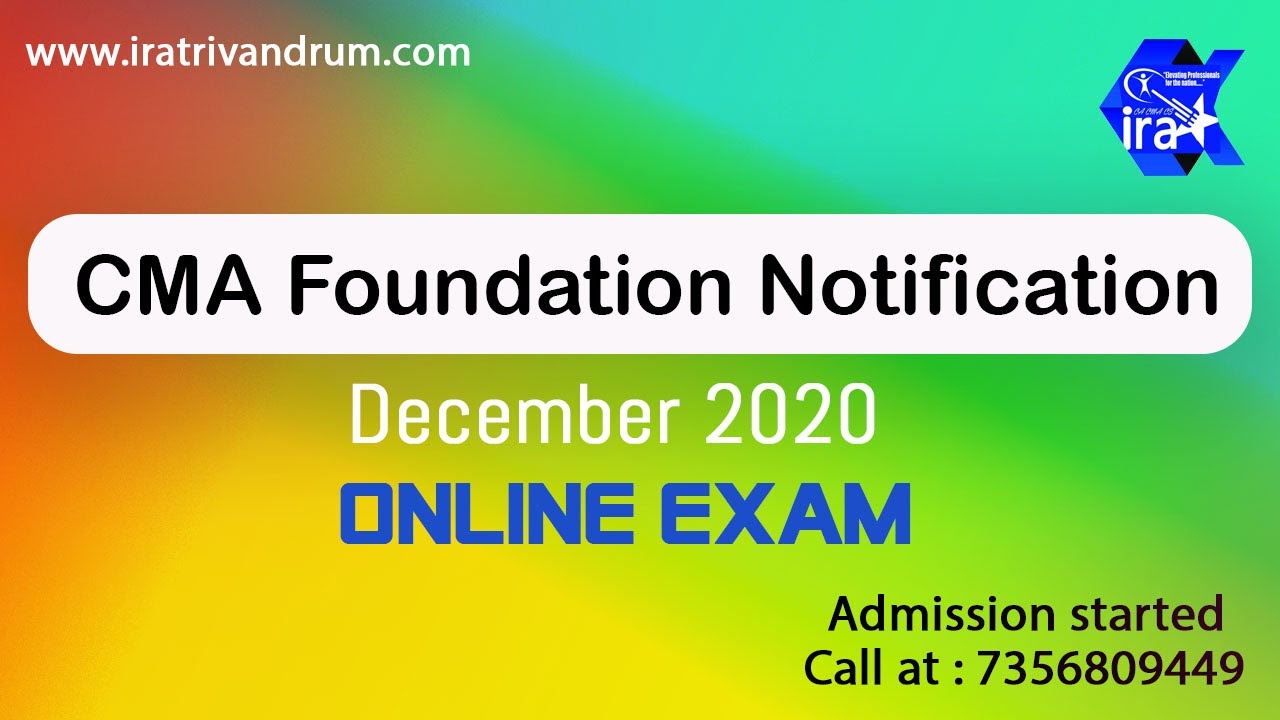 IMPORTANT INFORMATION FOR CMA FOUNDATION STUDENTS - YouTube