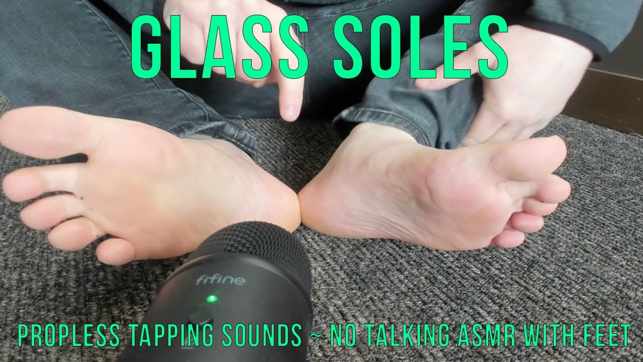 Glass Soles - A No Talking, No Props Tapping ASMR Vid Using Bare Male ...