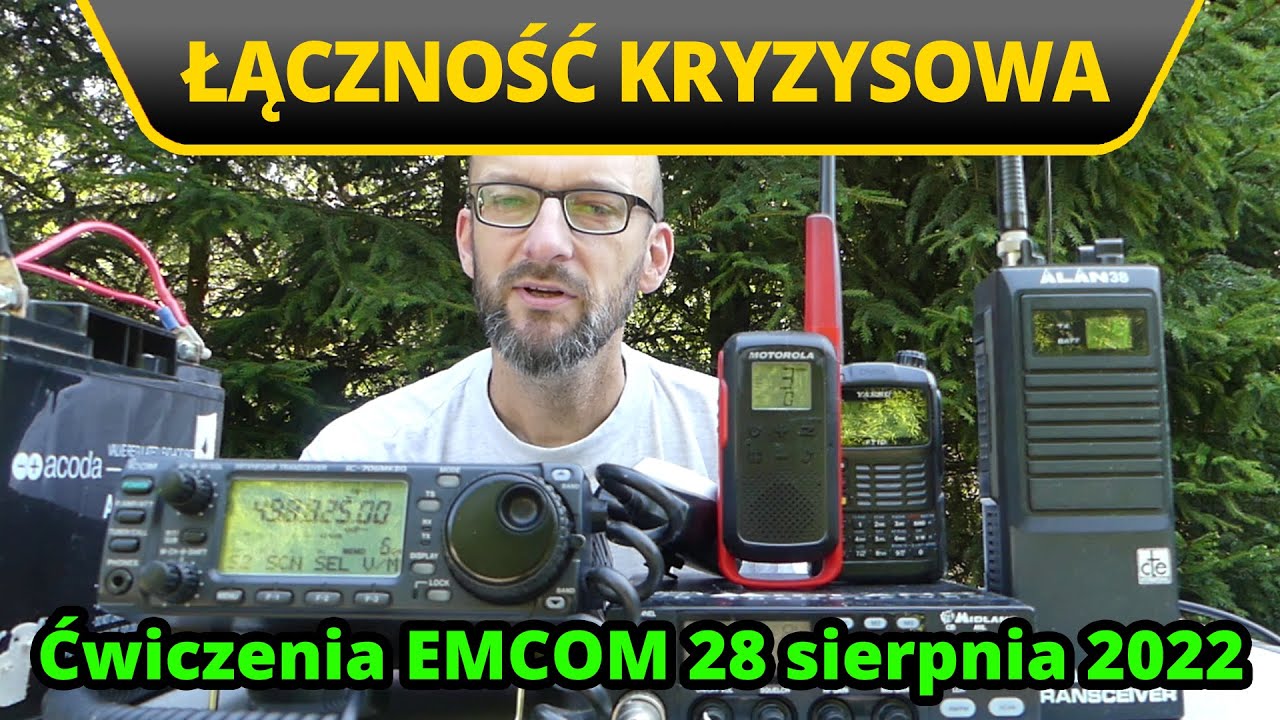Ćwiczenia łączności kryzysowej EMCOM 28 sierpnia 2022 - YouTube
