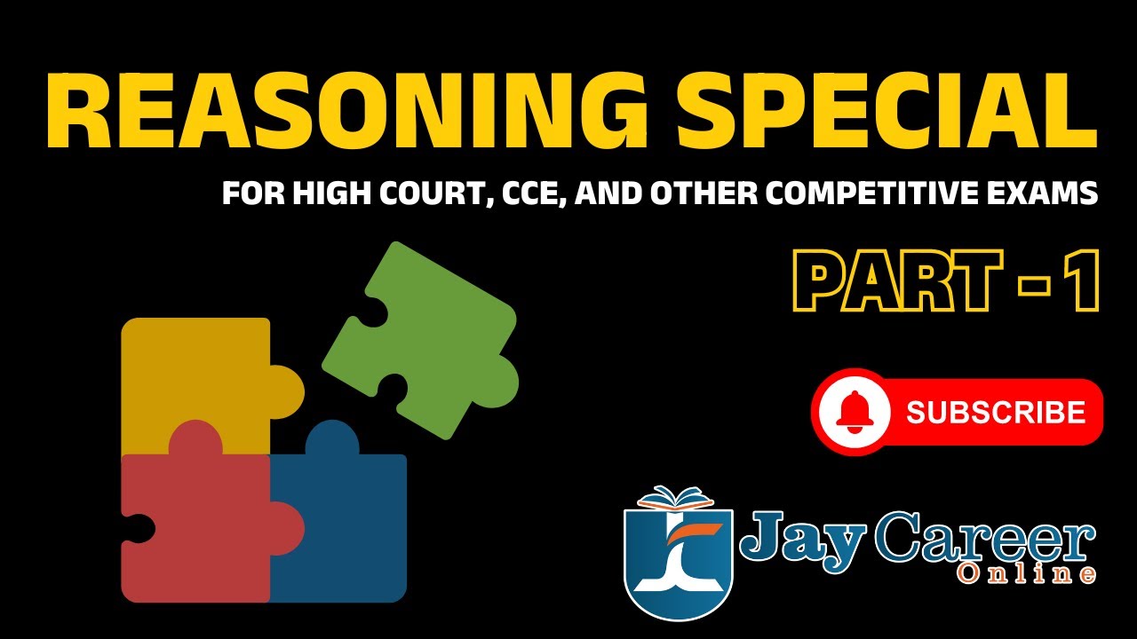 Reasoning Special for CCE, High Court, PSI, Constable || Part 1 || JAY ...