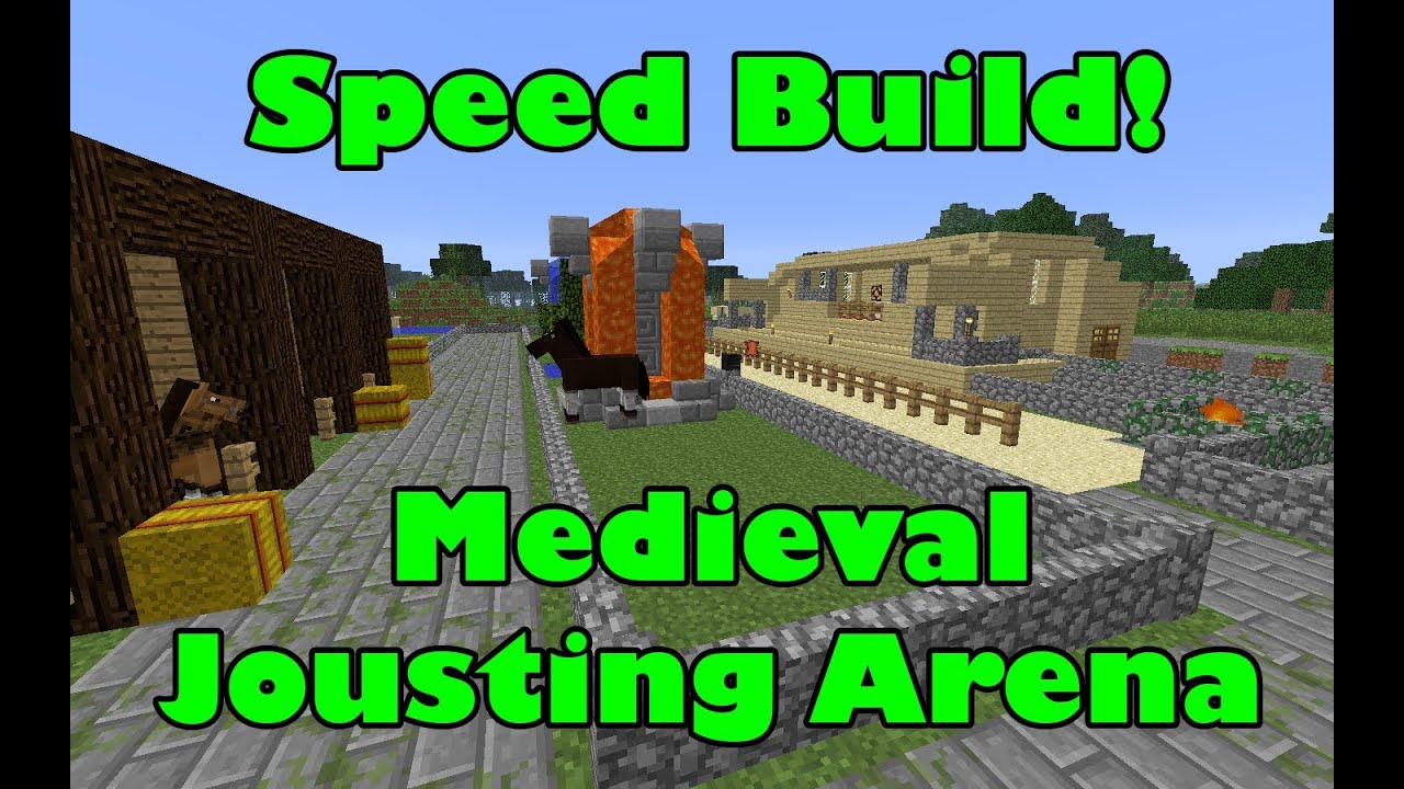 Speed Build: Medieval Jousting Arena (13w17a Snapshot) - YouTube