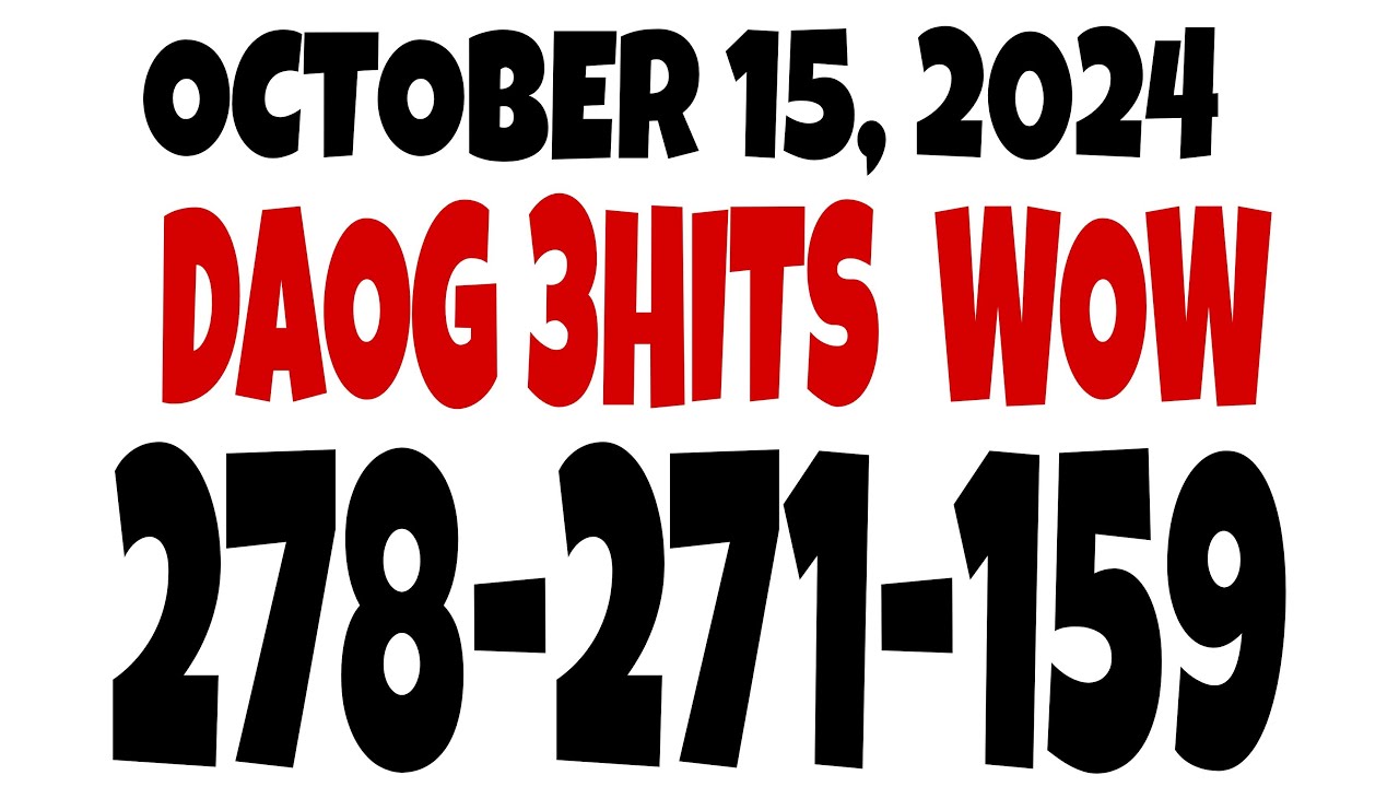 DAOG 3HITS 278 271 159||HEARING OCTOBER 15,2024 - YouTube