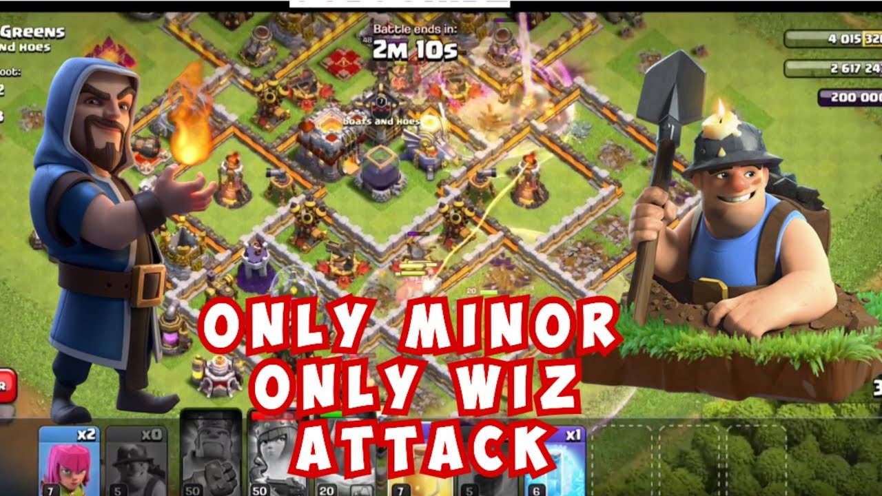 Only Minor, Only Wizard Attack 😱😱 #clashofclans #trending | classic ...
