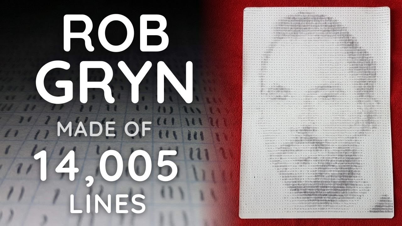 Robert Gryn gjord av 14 005 LINJER - Time Lapse - YouTube