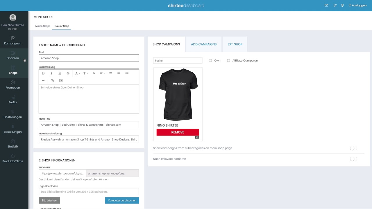 Shirtee Cloud - Tutorial Amazon Connection - YouTube