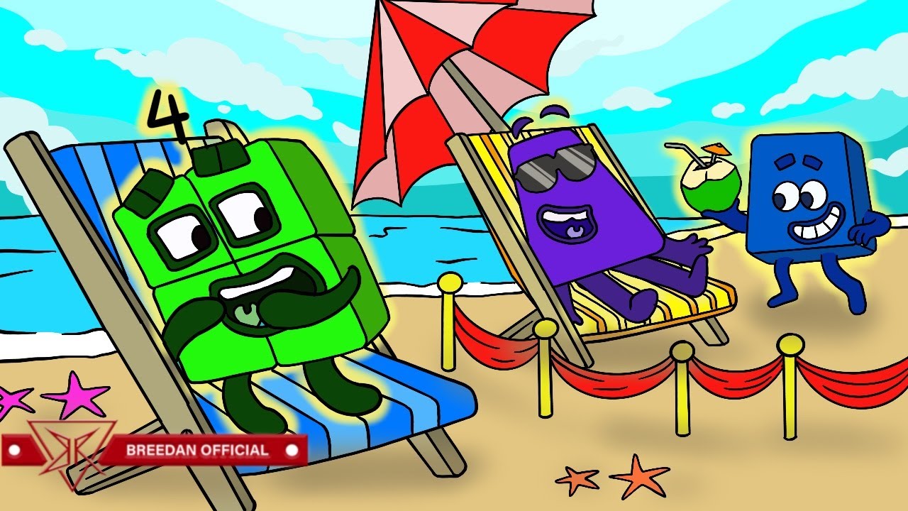 Numberblocks and Colourblocks Playing On The Beach Summer Activities ...