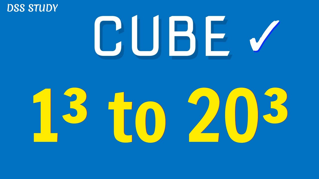 1 To 20 Cube | Cube 1 to 20 | 1 to 20 Cube | Cube 1 se 20 tak | Cube ...