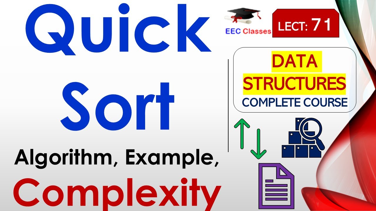 L71 Quick Sort Algorithm Example Complexity Data Structures Lectures In Hindi Youtube 1289