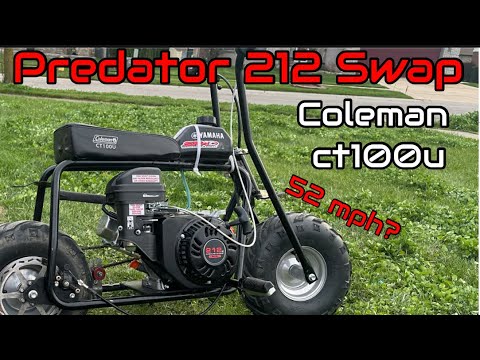 Coleman Mini bike Predator 212 swap - YouTube