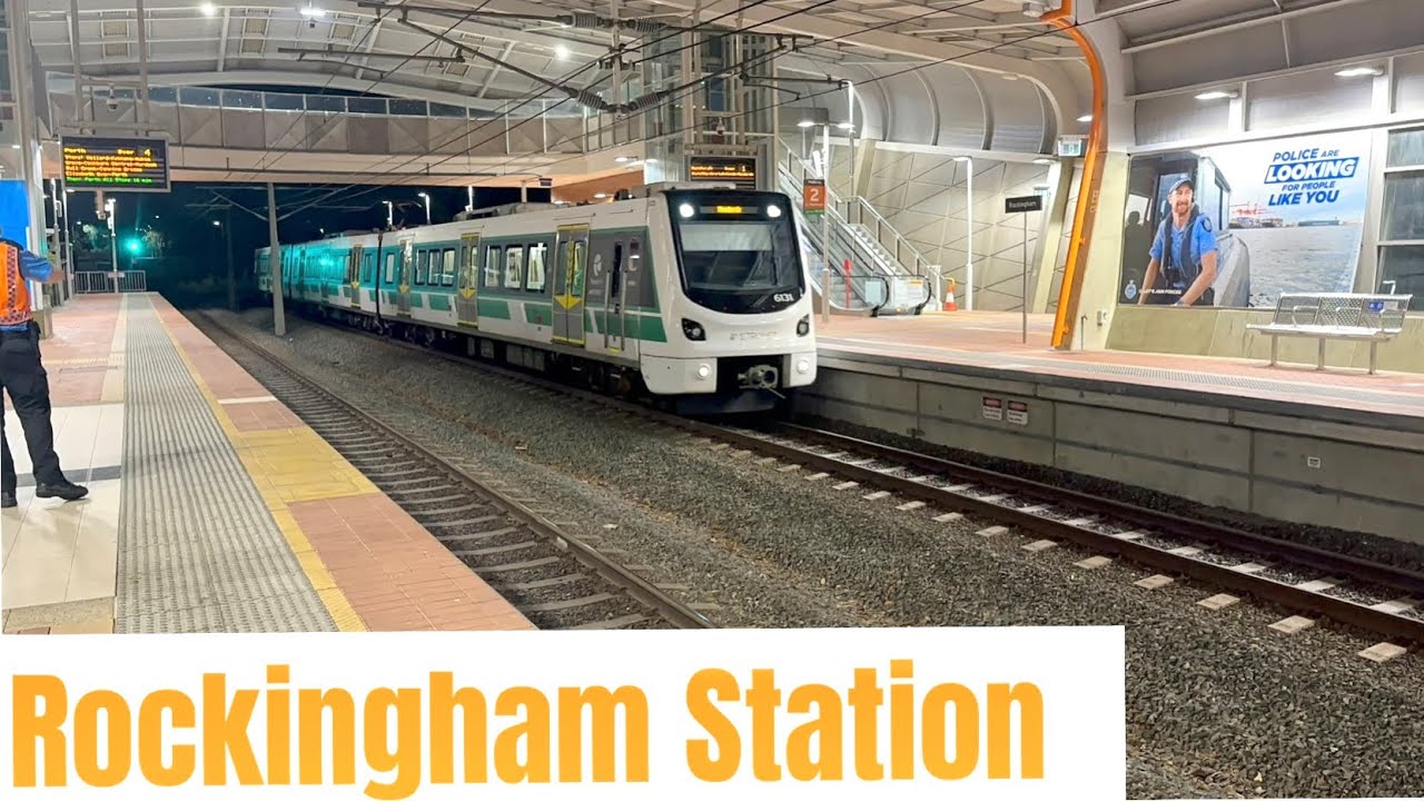 Trains at Rockingham Station - YouTube