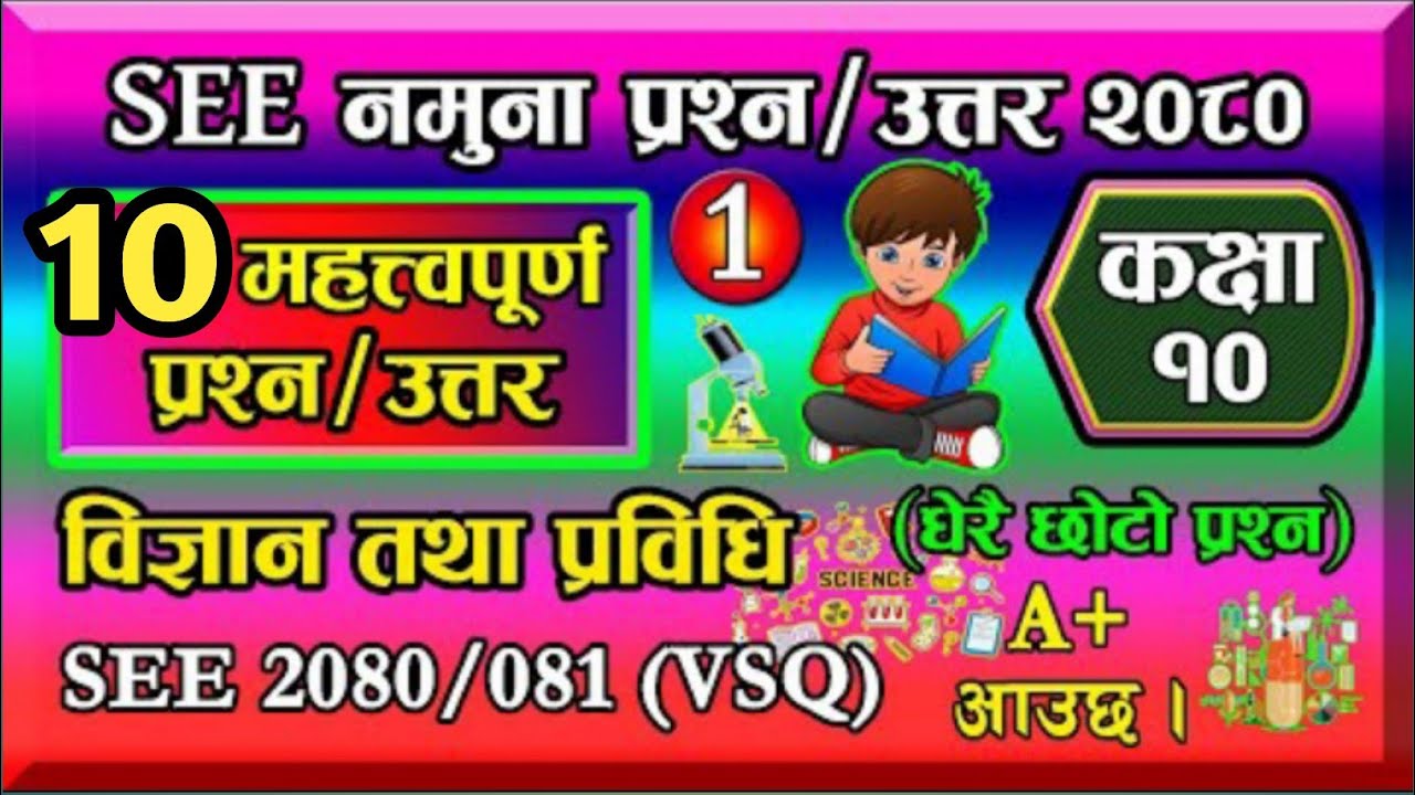 class 10 | Science | Model Question 2080 | 10 important Questions With ...