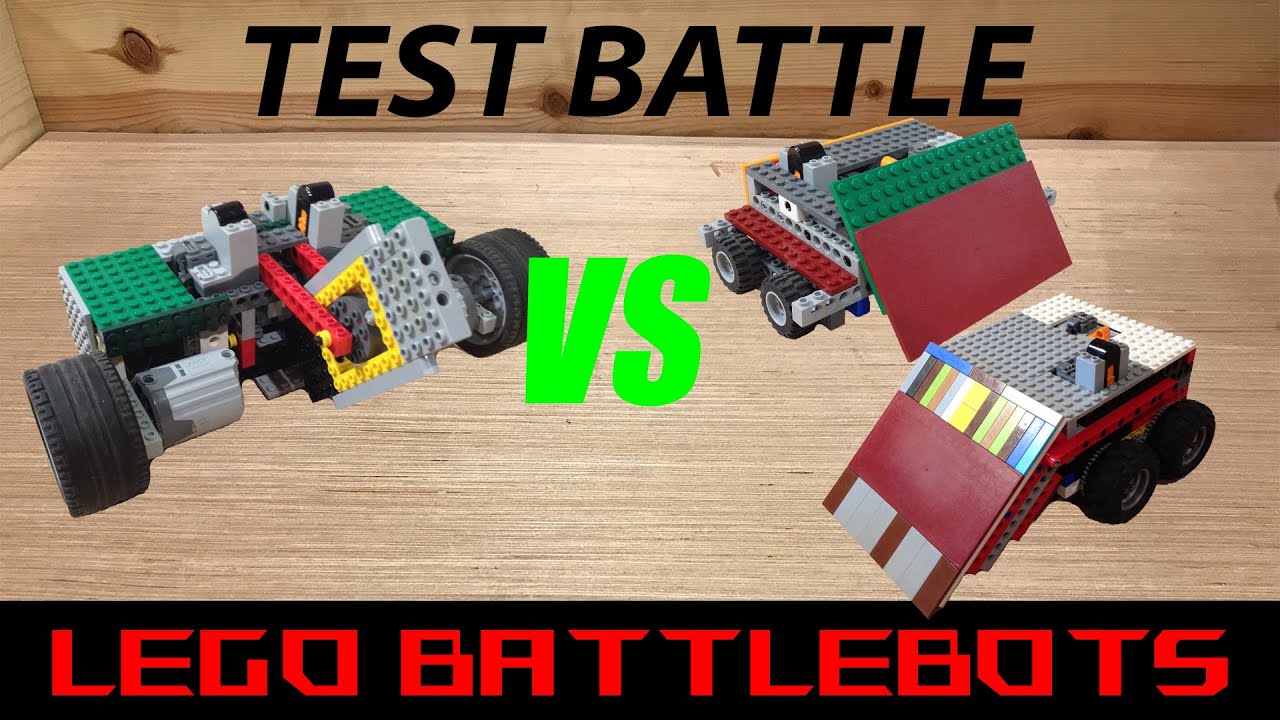 LEGO Battlebots test battle Hurricane VS Pushing Your Buttons, Wedgie ...