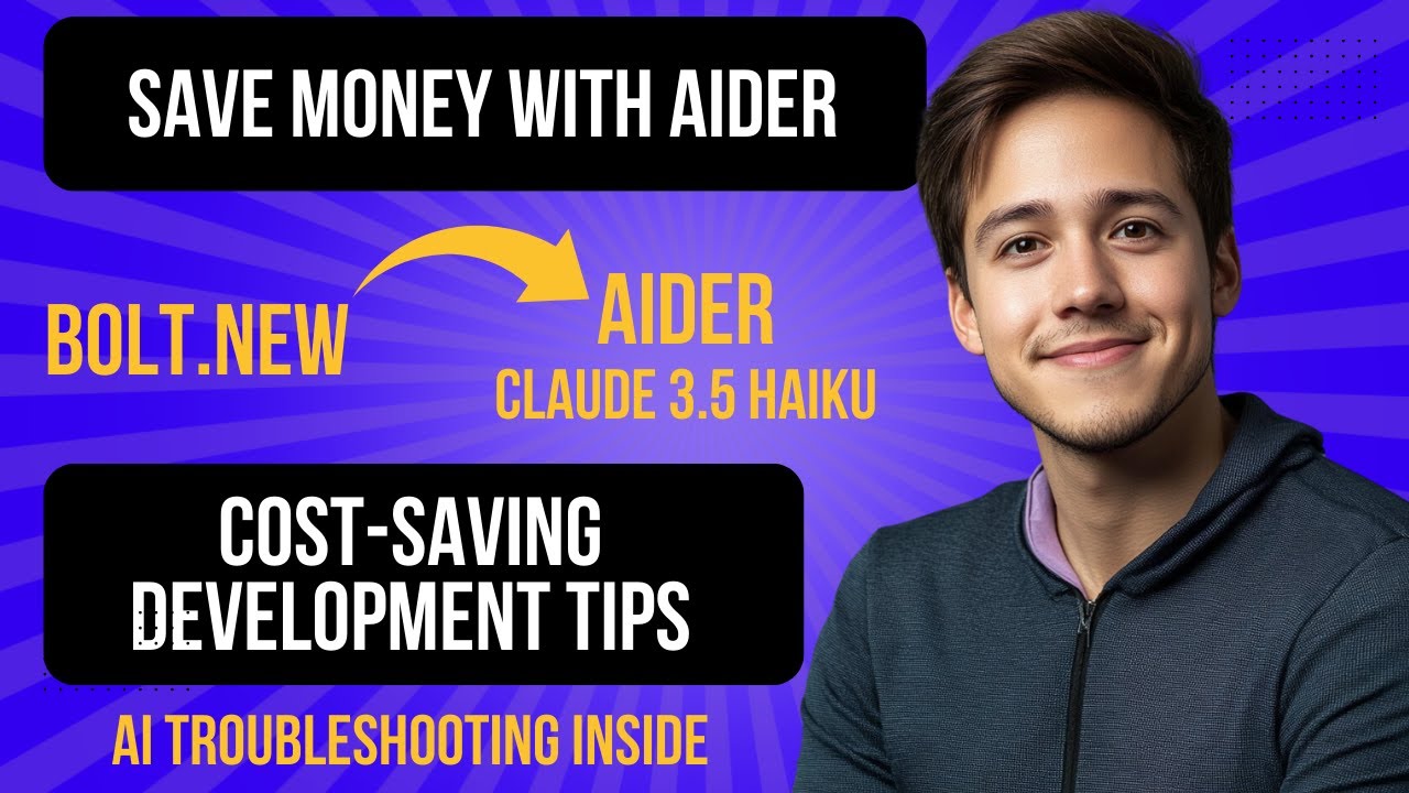 Save Money Using Bolt.new: Essential Cost-Saving Tips with Aider & Claude Haiku - YouTube