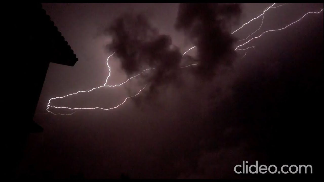 Rainfall sound with low thunder rumbling, concentration, stress relief ...