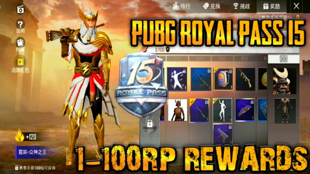 Pubg Season 15🤩 Royal Pass 1-100RP Confirmed Rewards🔥| 100 RP Outfits ...