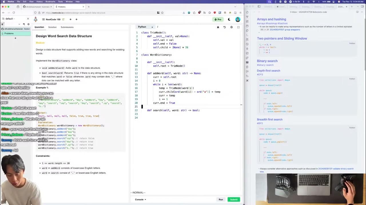 Solving "211. Design Add and Search Words Data Structure" (attempt #2 ...
