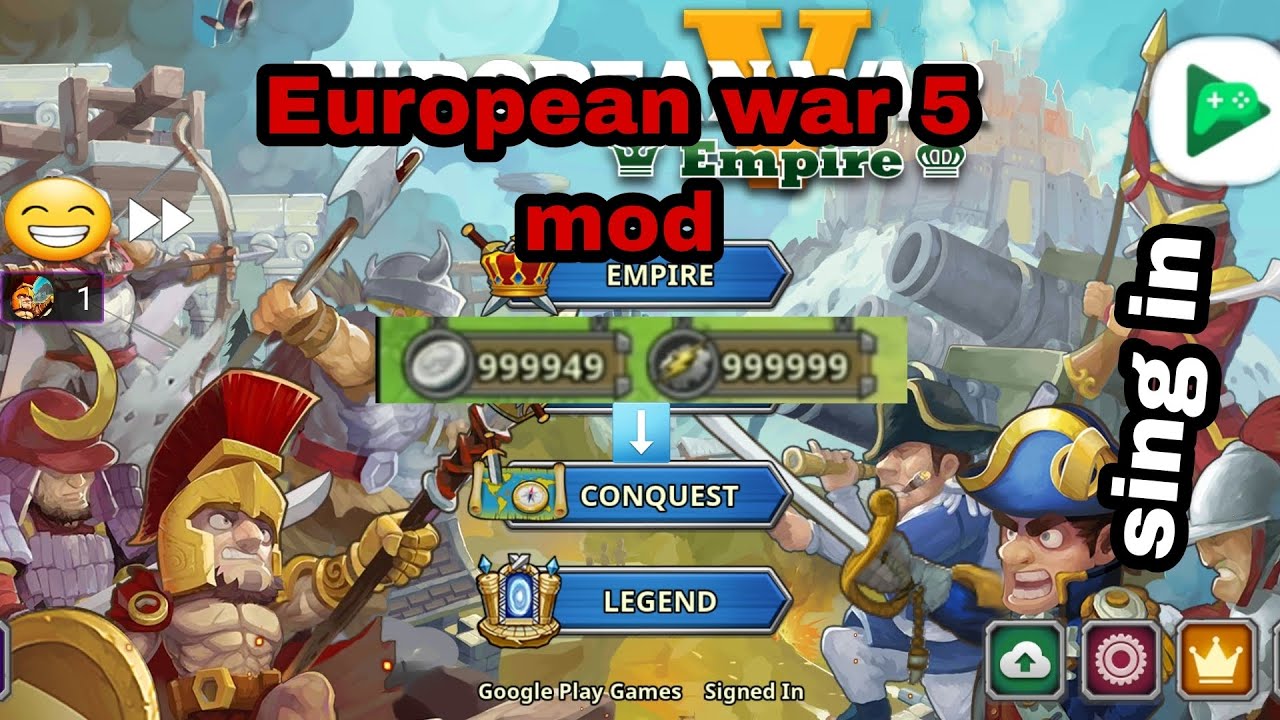 European war 5 mod hack conquest Resources😯😯 - YouTube