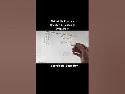 IAR Math Practice Chapter 4 Lesson 3 Problem 9 Coordinate Geometry ...