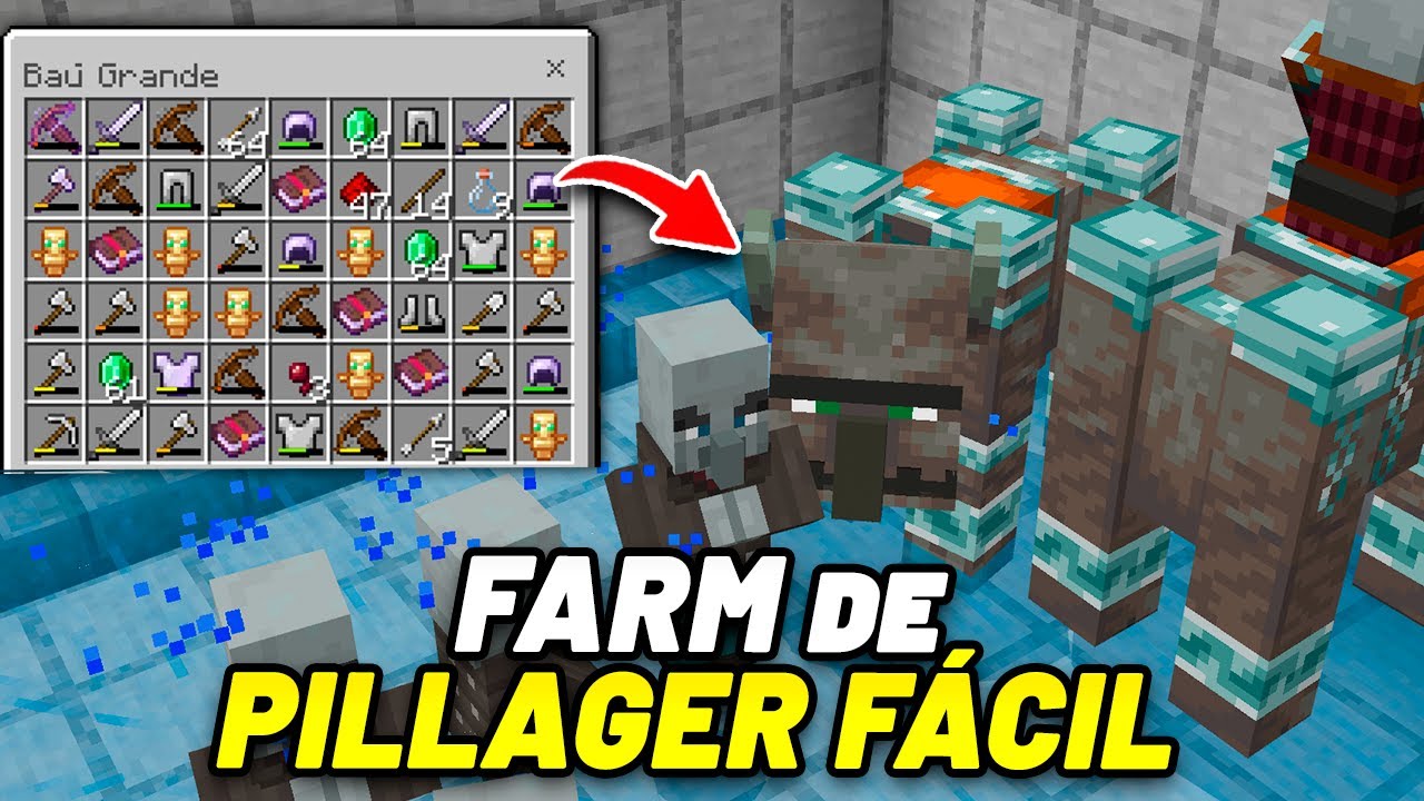 FARM de PILLAGER MUITO FÁCIL para Minecraft Bedrock 1.21 - YouTube