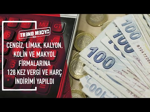Cengiz, Limak, Kalyon, Kolin ve Makyol firmalarına 128 kez vergi ve harç indirimi yapıldı