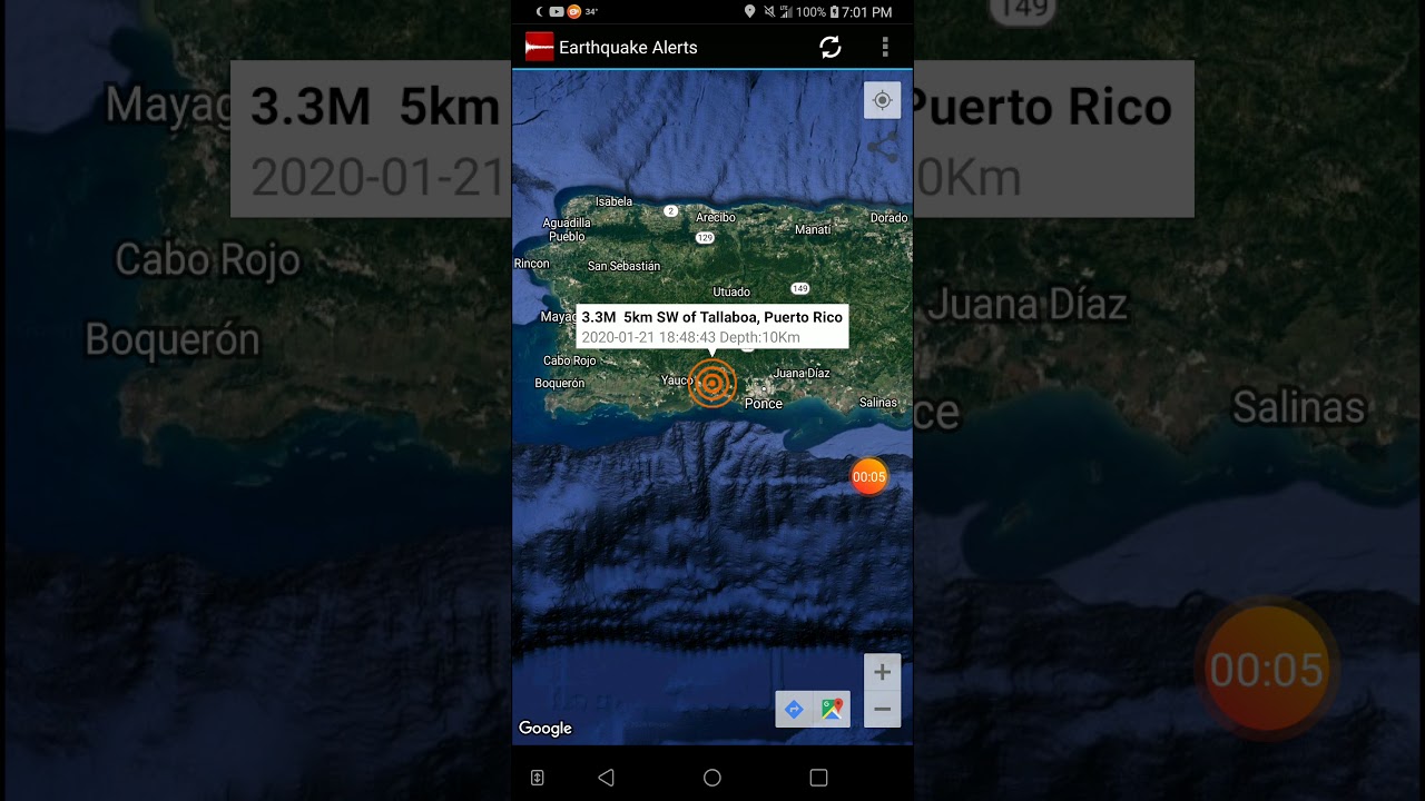3.3 Earthquake Tallaboa, Puerto Rico 21-1-20 - YouTube