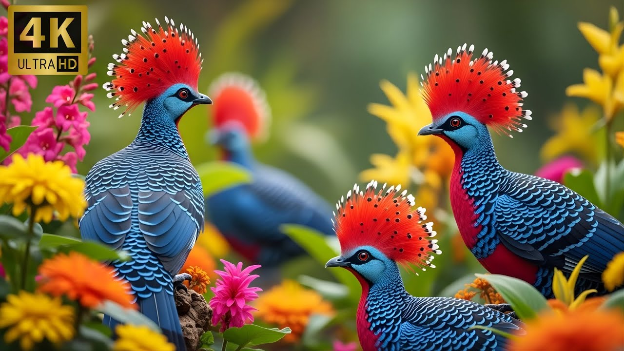 Top 50 Most Colorful and Rare Birds on Earth 4K Nature Relaxation ASMR ...