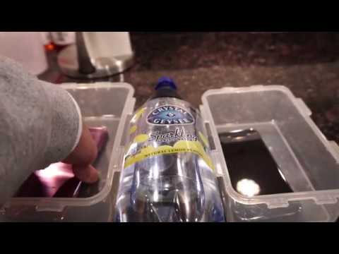 Samsung Galaxy S9 Plus vs iPhone X -Sparkling Water FREEZE Test!  What’s Gonna Happen?!