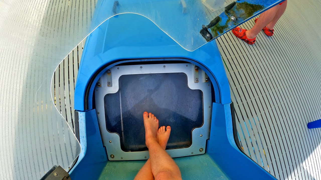 Carolinas' LONGEST Trapdoor Water Slide | H2OBX - Paradise Plunge - YouTube