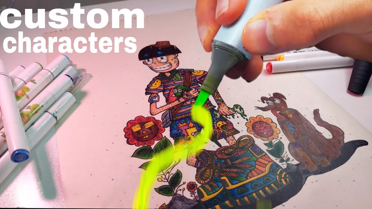 Character costume with magic on paper - YouTube