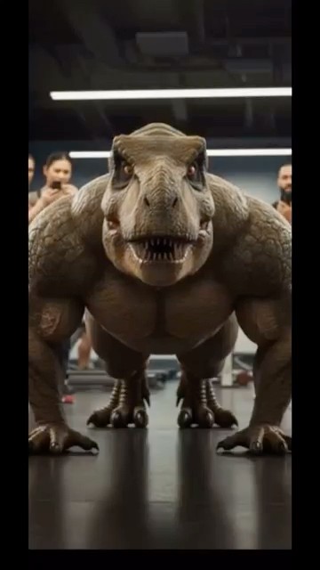 How to do Push-ups…T-Rex vs. Arm Day… The Ultimate Gym Shark🦈! #dinosaur #trex #jurassic # ...