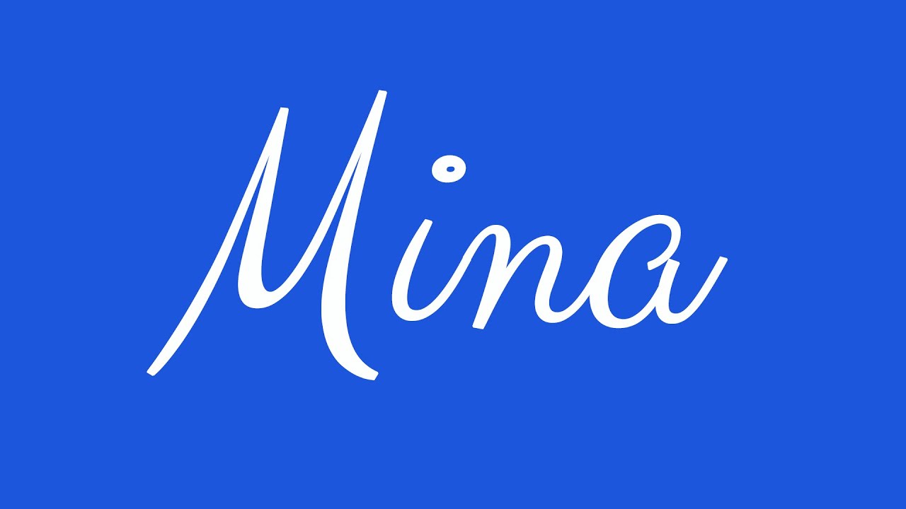 Learn how to Sign the Name Mina Stylishly in Cursive Writing - YouTube