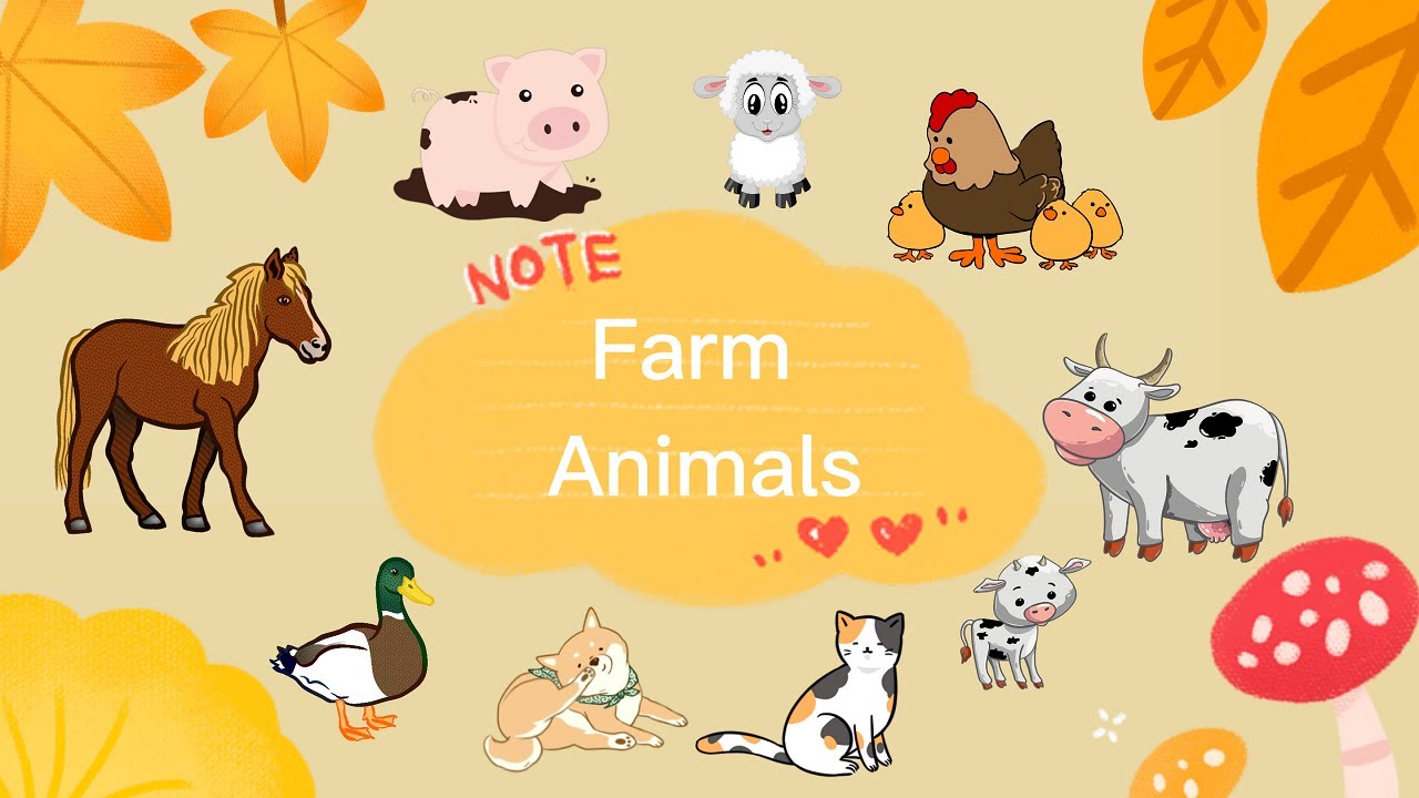 Let's Learn Animal Names | Farm Animals - YouTube