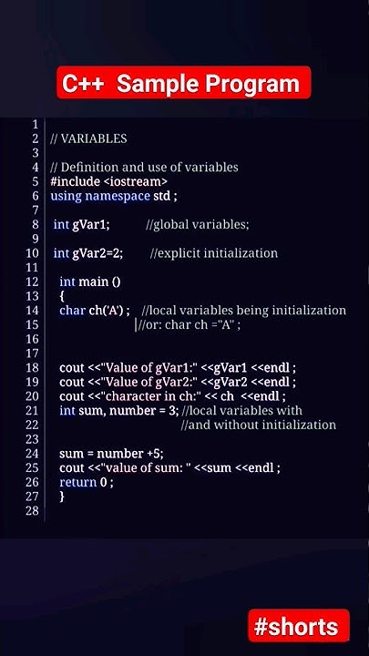 C Sample Program Shorts Trending Short Cpp Coding Code Variables Clanguage Coding