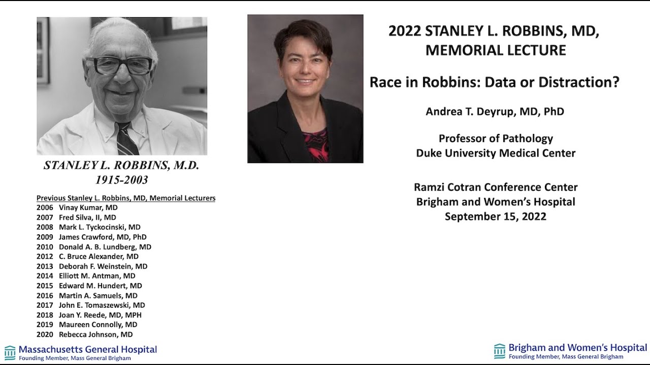 Stanley L Robbins, MD Memorial Lecture 9 15 22 - YouTube