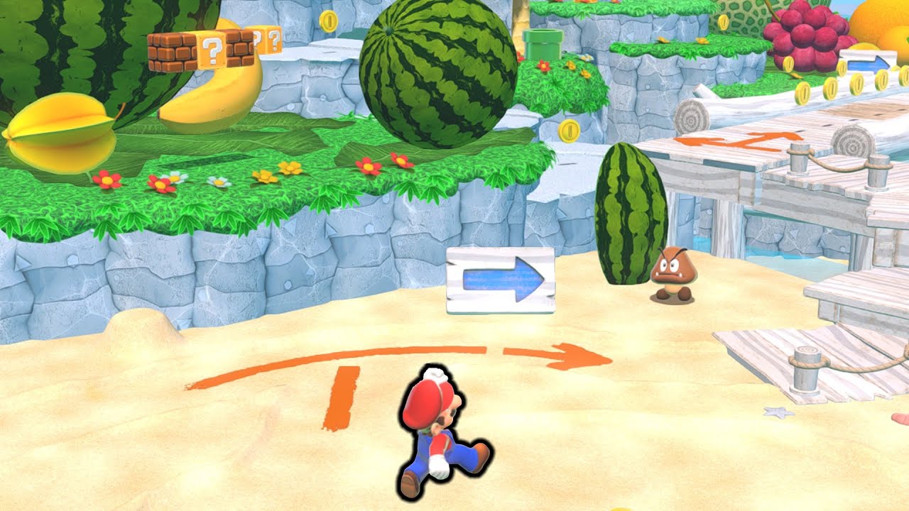 INCREDIBLE Yoshi's Tropical Island Level in Super Mario 3D World! - YouTube