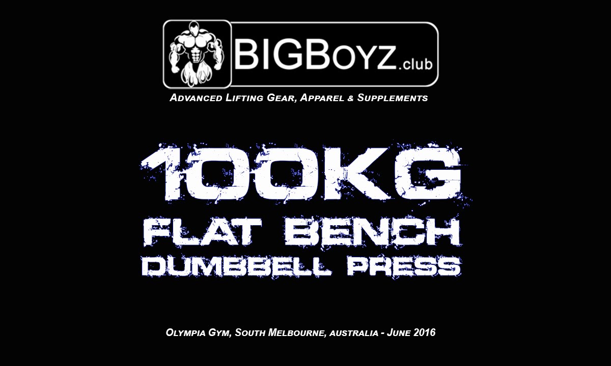 100kg (220 pounds) Flat Bench Dumbbells BIGBoyz.club - YouTube
