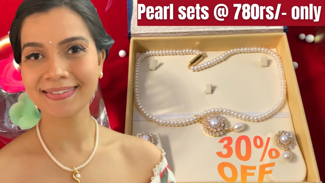 Reviewing pearl sets with price || Up to 30% off on MRP || Diwali Offer ...
